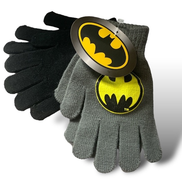 DC Comics | Accessories | Dc Comic Gloves Kids Gray Black Winter Gear ...